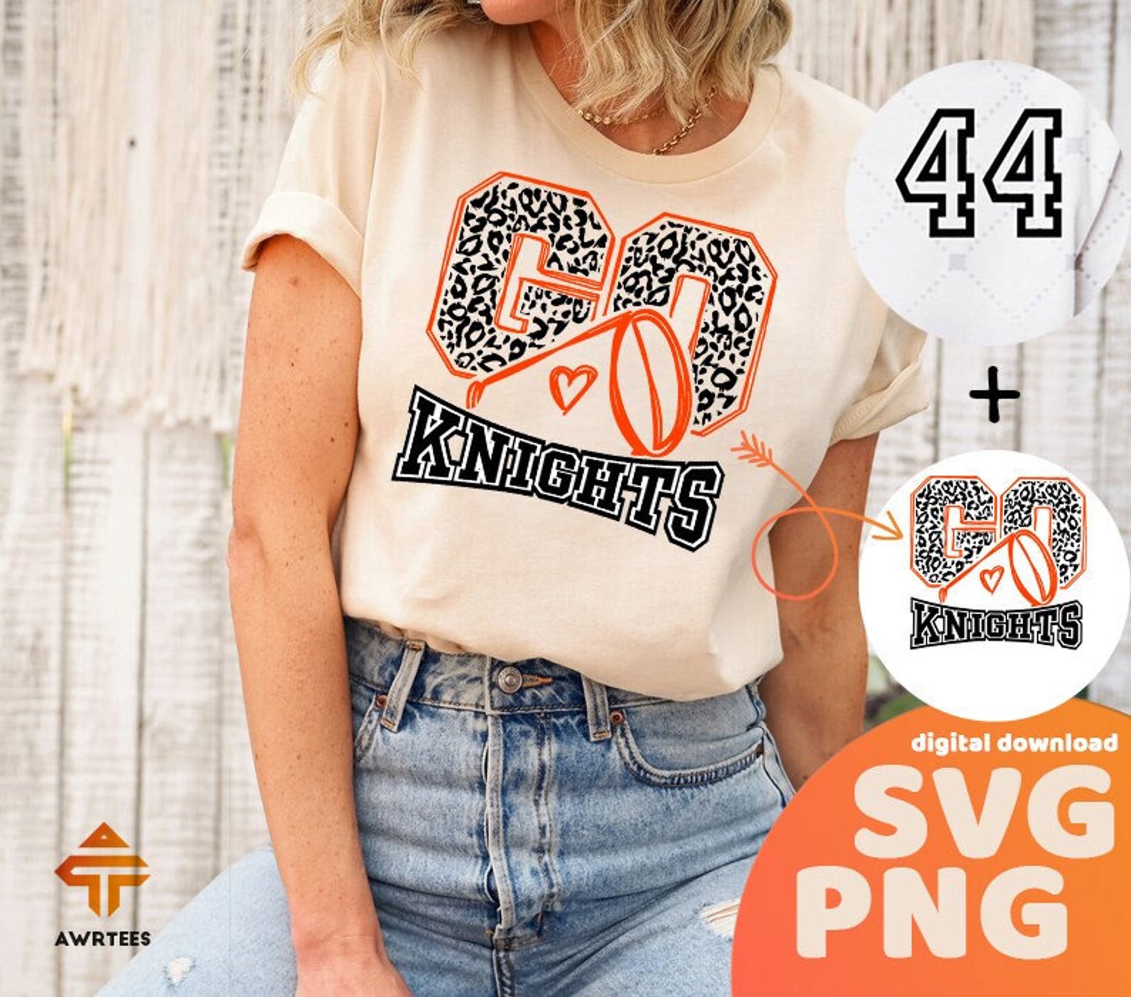 Leopard Go Knights Svg, Knights Svg, Football Svg, School Pride ...