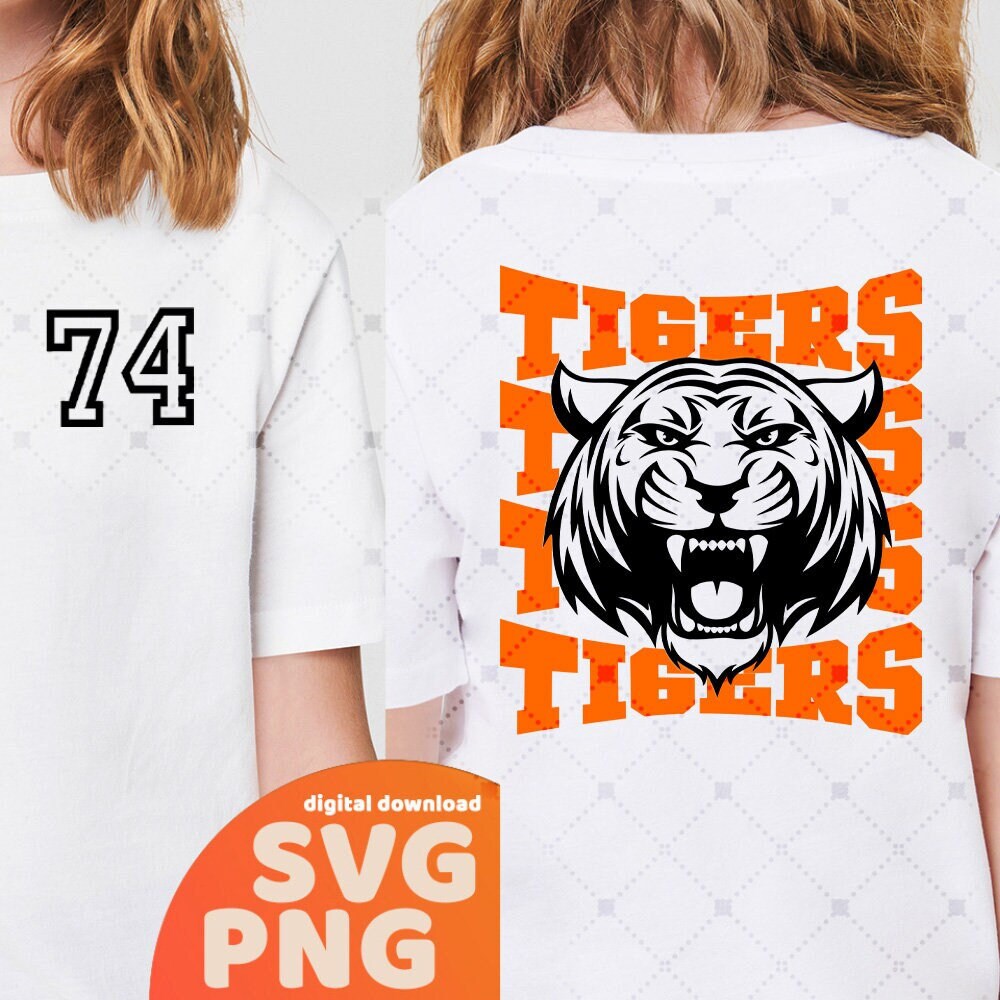 Tigers SVG PNG + Numbers, Tigers Face Svg, Stacked Tigers Svg, Tigers ...