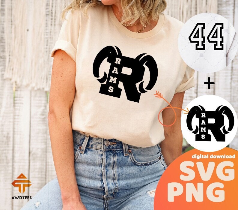 Rams Svg + Numbers, Rams Letter R Svg, Rams Png, Cricut Designs, Rams ...