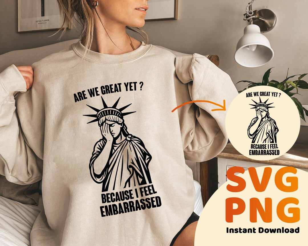 Anti Trump SVG: Embarrassed American Statue of Liberty (digital ...