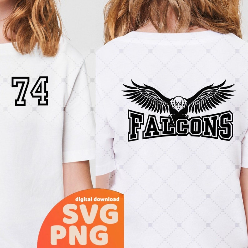 Falcons Svg + Numbers, Falcons Mom Svg, Svg Sport Mascot, School Pride ...