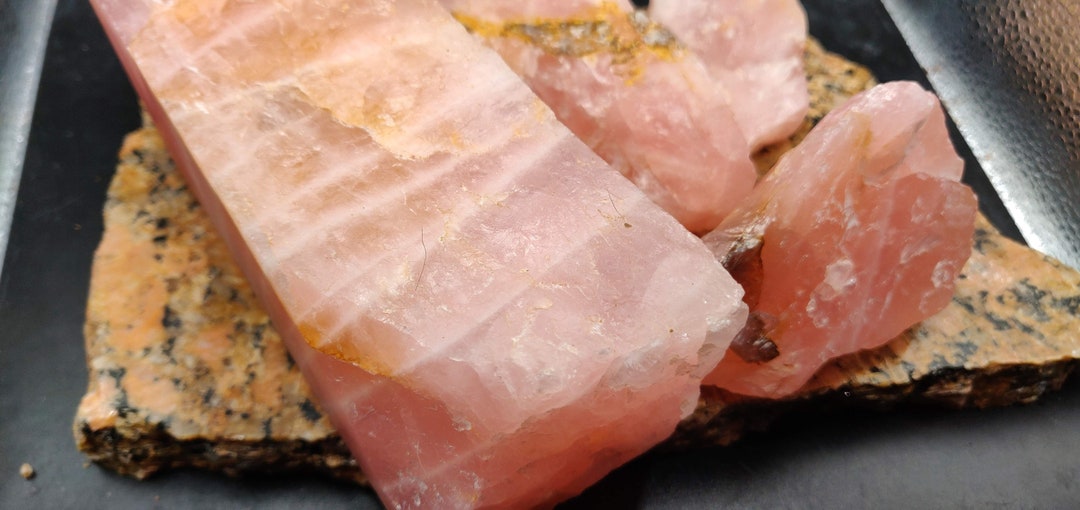 Rose Quartz Rough With Rich Pink Hues and White Striations/ Banding ...