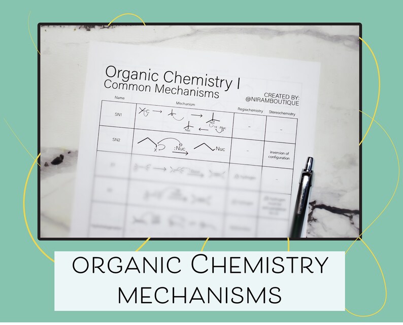 Organic Chemistry I Notes Mechanisms Regiochemistry Stereochemistry ...