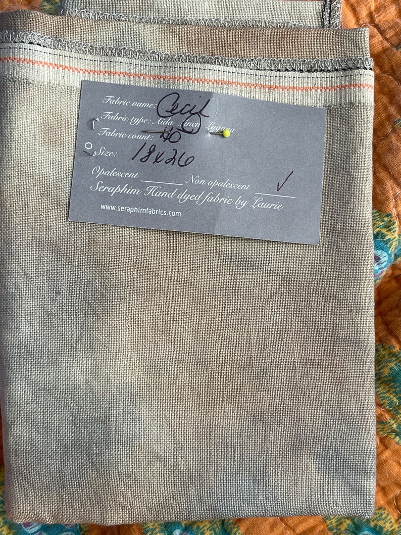 40 Count Cecil Hand Dyed Linen by Seraphim Hand Dyed Fabrics Fat ...