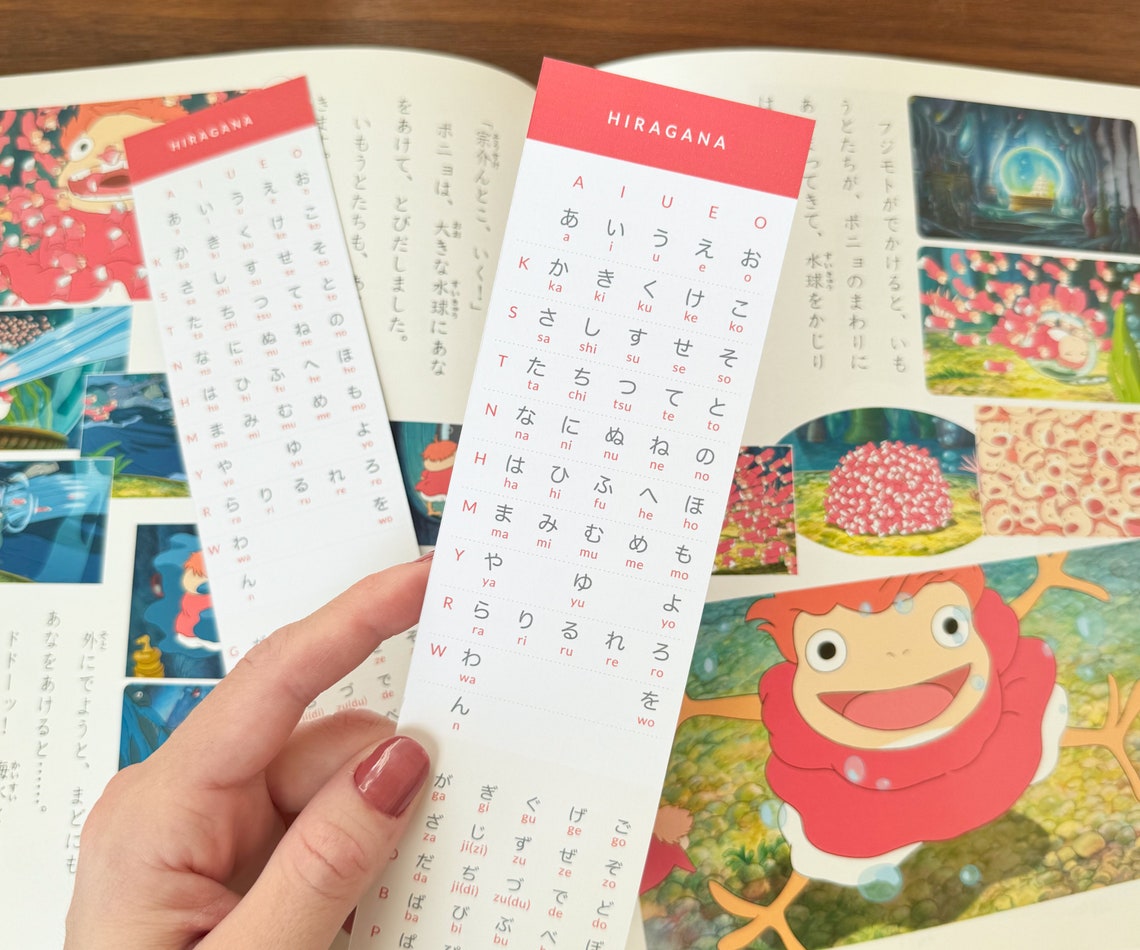 Hiragana Katakana Bookmark Japanese Chart Digital Instant Download ...