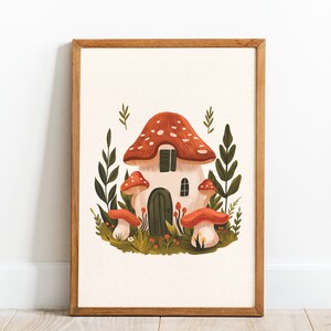 Boho Mushroom Nursery Art, Print Set of 3, Magic Mushrooms Print ...