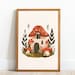 Boho Mushroom Nursery Art, Print Set of 3, Magic Mushrooms Print ...