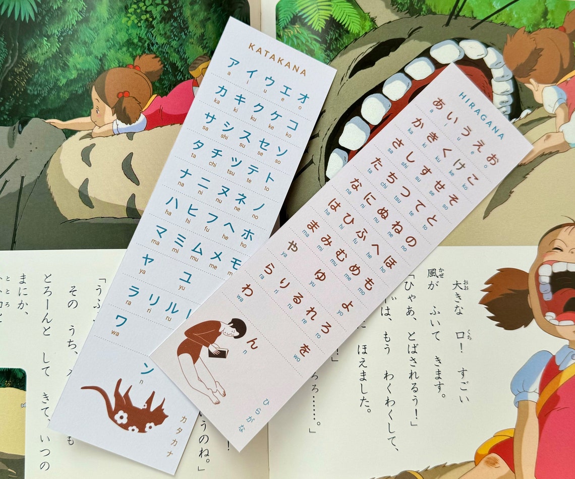 Japanese Bookmark | Hiragana Katakana Bookmark | Read | Book | Digital ...