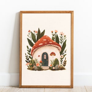 Boho Mushroom Nursery Art, Print Set of 3, Magic Mushrooms Print ...