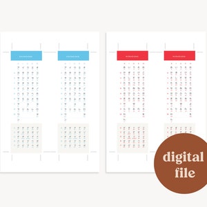 Japanese Hiragana Katakana Chart Bookmark (digital Download) - Etsy