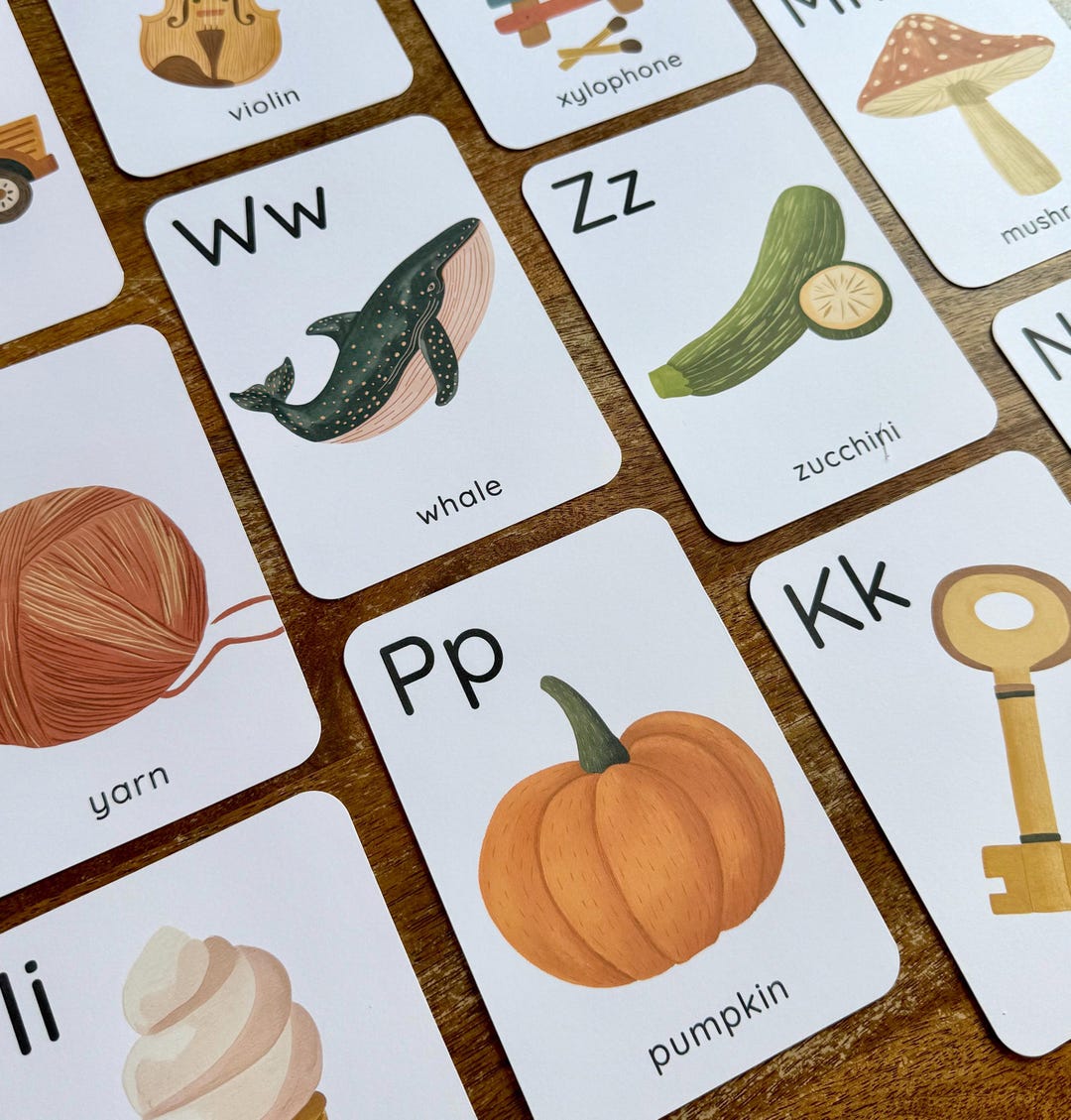 Montessori English Alphabet Flashcards – Printable ABC Cards for Kids ...