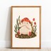 Boho Mushroom Nursery Art, Print Set of 3, Magic Mushrooms Print ...