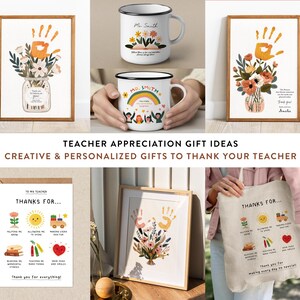 Teacher Appreciation Gift Handprint Art Instant Download Printable Gift ...