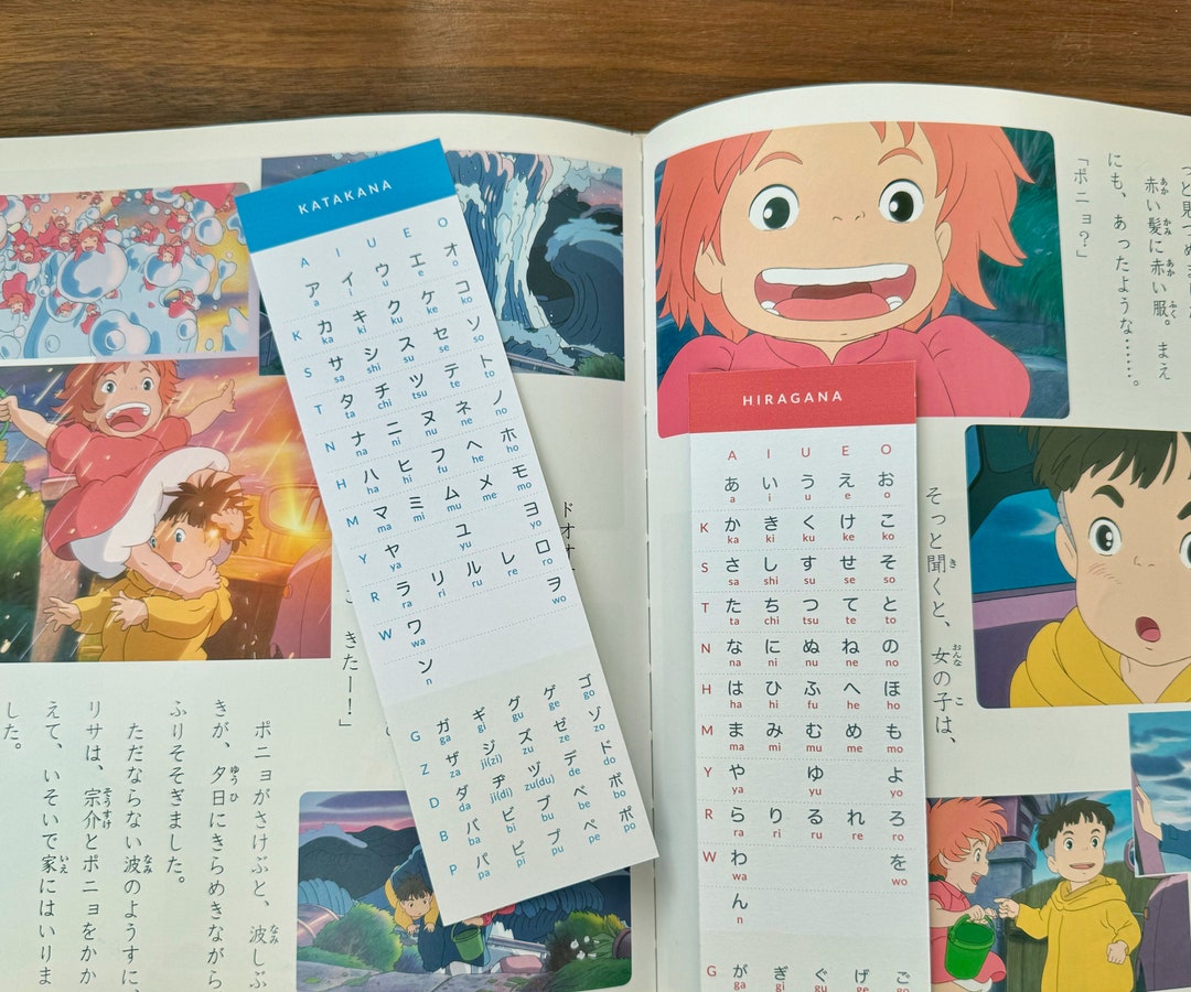 Hiragana Katakana Bookmark Japanese Chart Digital Instant Download ...