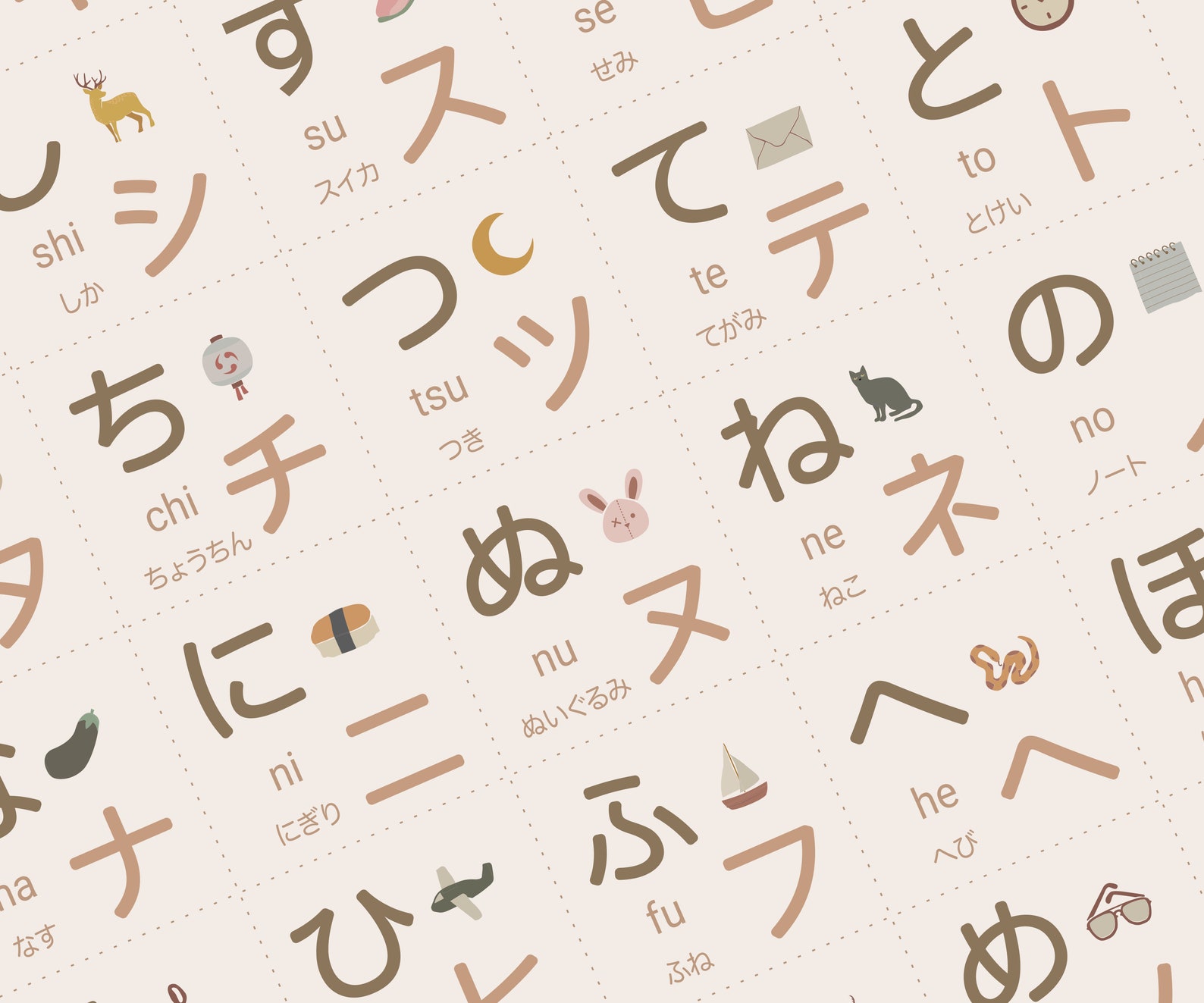 Hiragana & Katakana Poster | Japanese Chart Print for Writing Practice ...