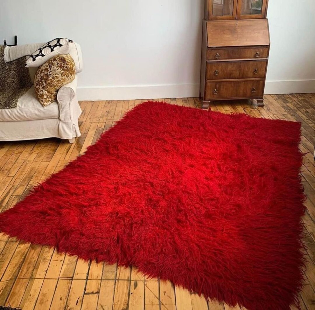 Turkish Tulu Angora Goat Wool Shag Rug - Etsy