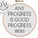 Any Progress is Good Progress Check Mark - Cross Stitch PATTERN ...