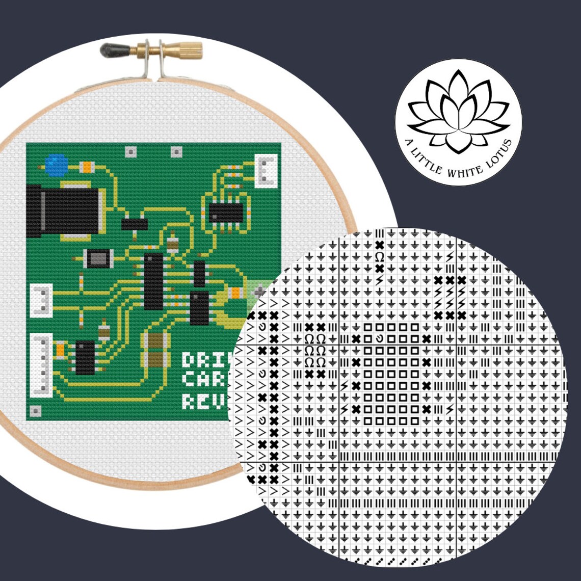 Circuit Board Cross Stitch PATTERN Digital Download Compatible With ...