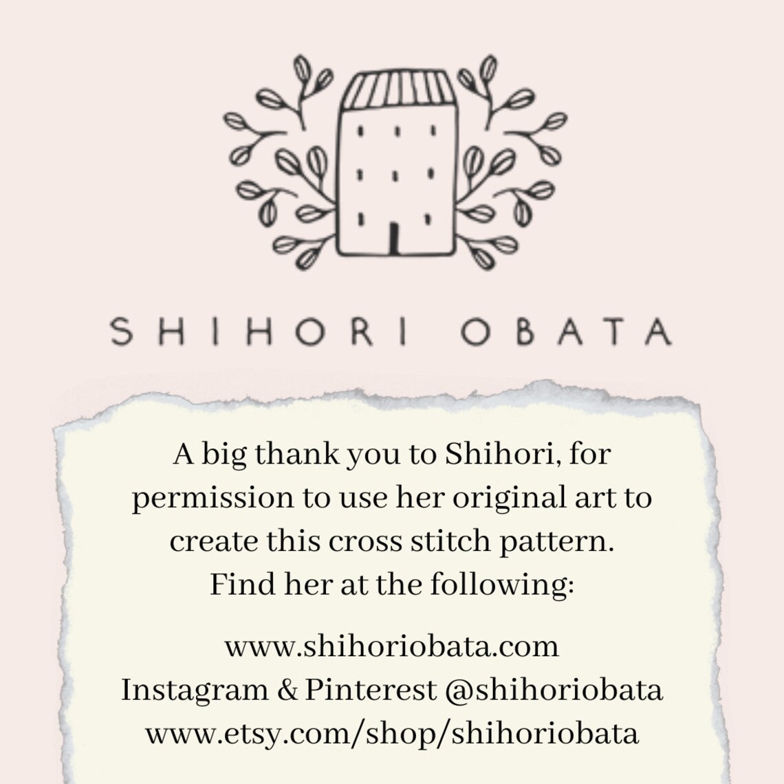 Cat Says Hi - Collab With Shihori Obata - Cross Stitch PATTERN ...