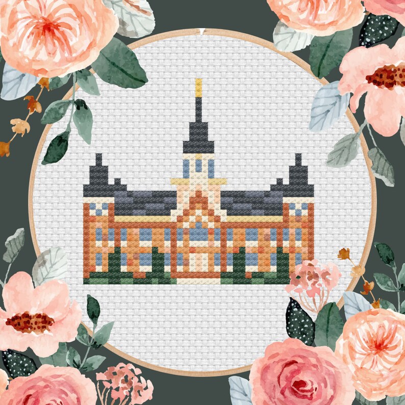 Provo City Center Temple - Cross Stitch PATTERN - Digital Download ...