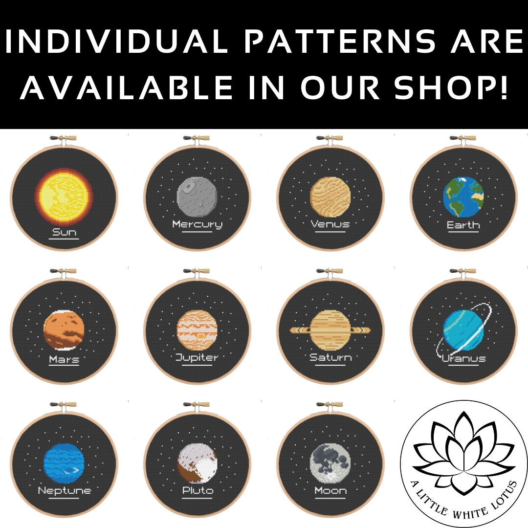 Solar System SET - Cross Stitch PATTERN Bundle - Digital Download ...