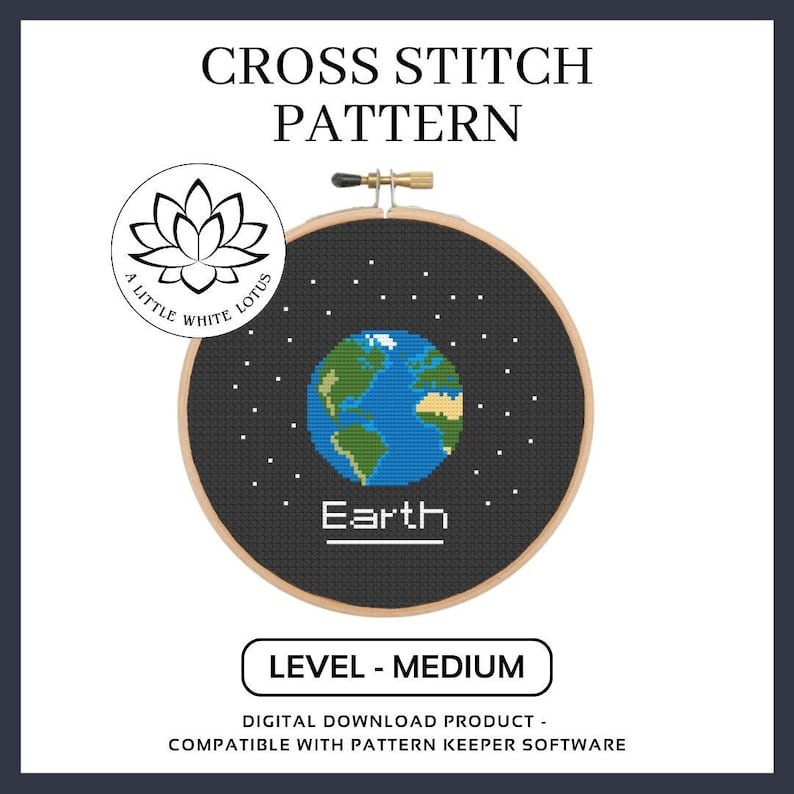 Earth - Cross Stitch PATTERN - Digital Download - Compatible With ...
