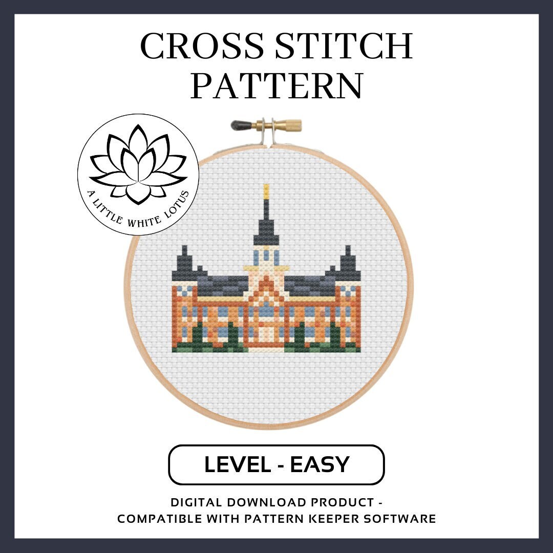 Provo City Center Temple - Cross Stitch PATTERN - Digital Download ...