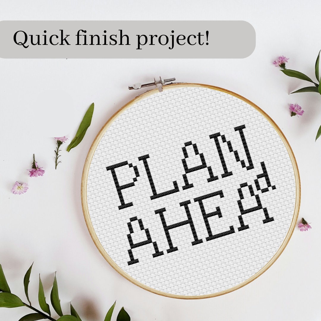Plan Ahead - Cross Stitch PATTERN - Digital Download - Compatible With ...
