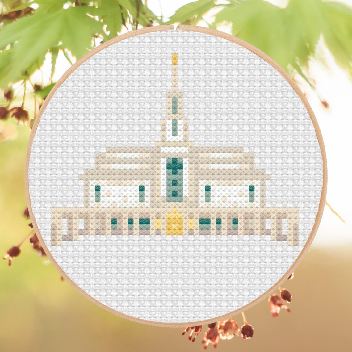 Bountiful Utah Temple - Cross Stitch PATTERN - Digital Download ...