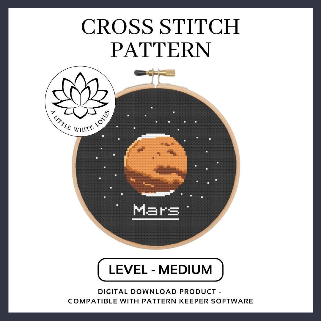 Mars - Cross Stitch PATTERN - Digital Download - Compatible With ...
