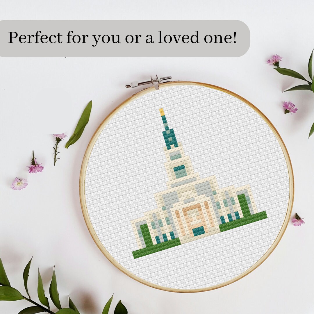 Houston Texas Temple - Cross Stitch PATTERN - Digital Download ...