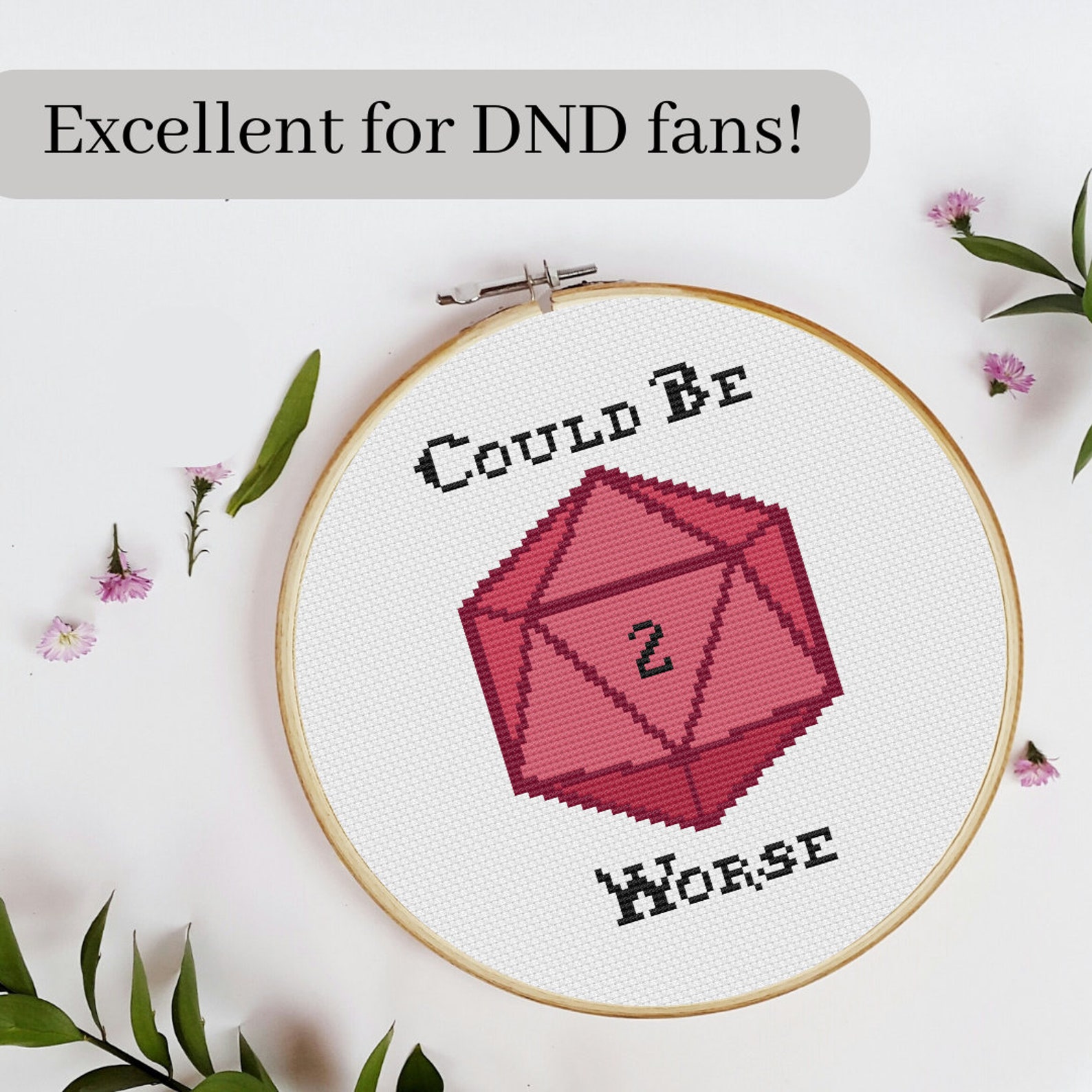 Could Be Worse - Dice Roll Funny- Cross Stitch PATTERN - Digital ...
