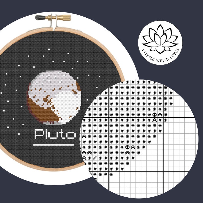 Pluto - Cross Stitch PATTERN - Digital Download - Compatible With ...