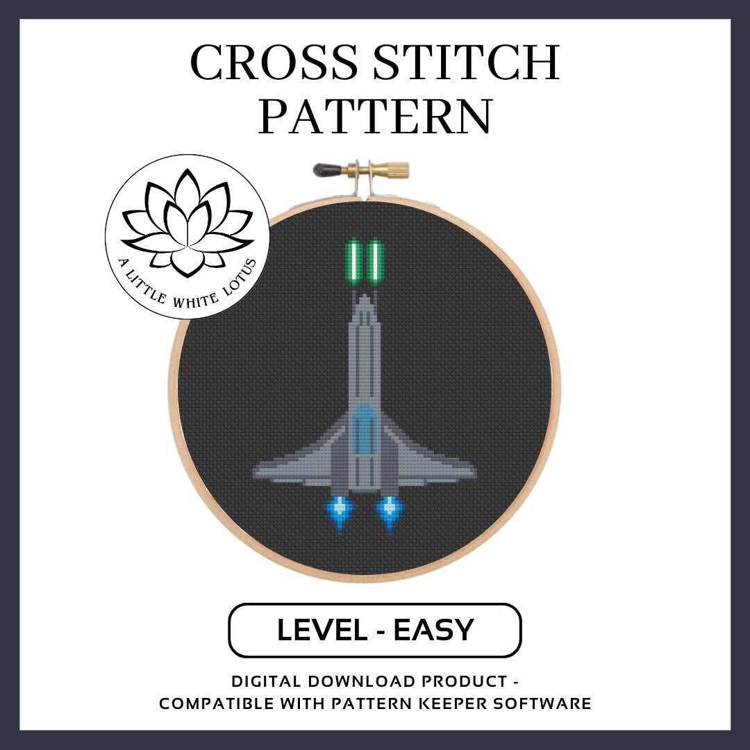X-95 Starfighter - Cross Stitch PATTERN - Digital Download - Compatible ...