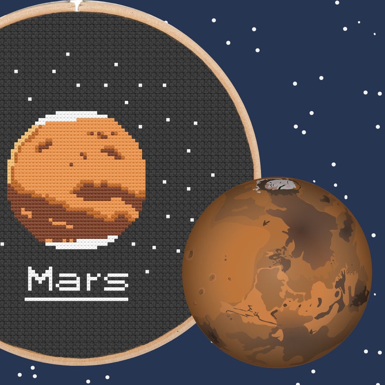 Mars - Cross Stitch PATTERN - Digital Download - Compatible With ...