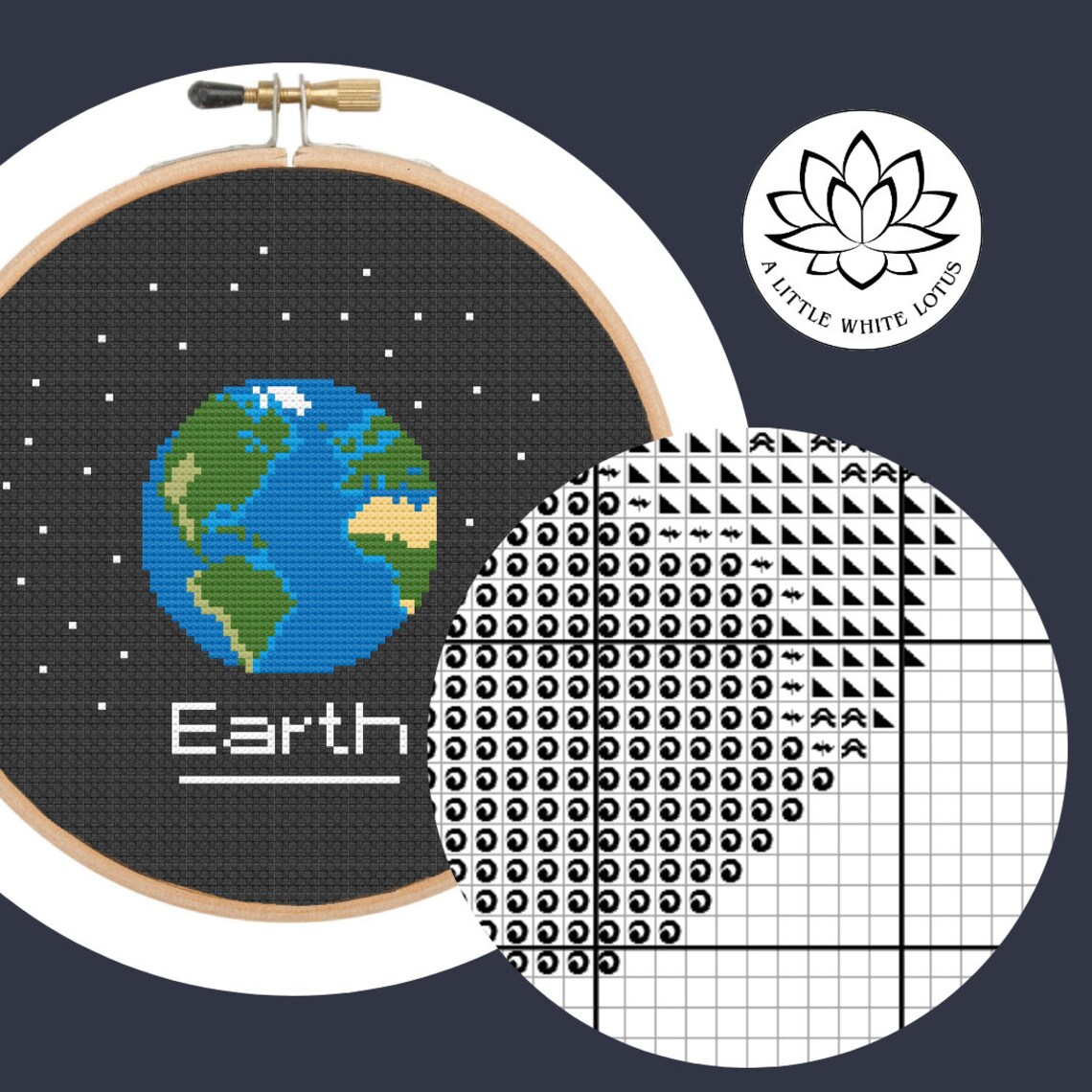 Earth - Cross Stitch PATTERN - Digital Download - Compatible With ...