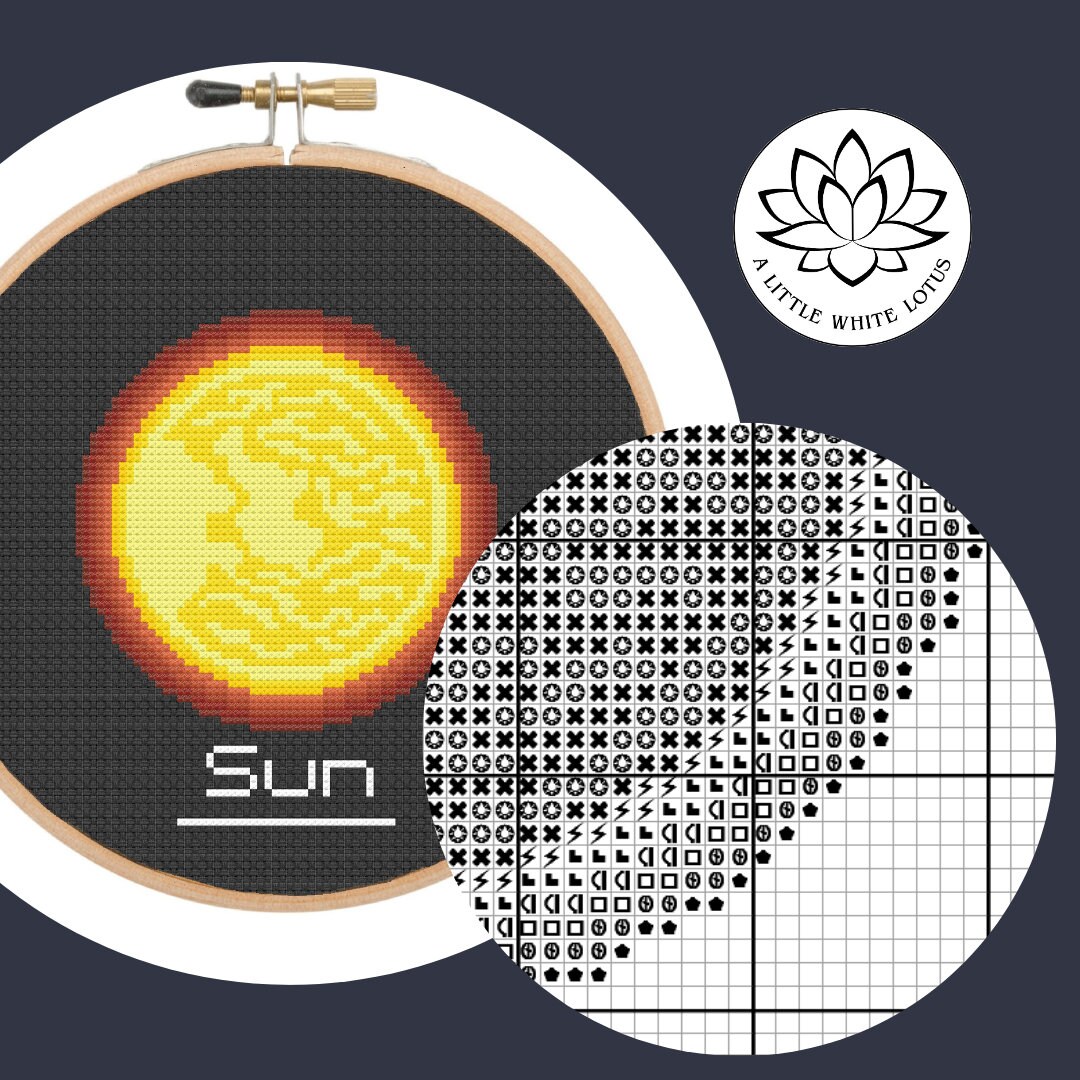 The Sun - Cross Stitch PATTERN - Digital Download - Compatible With ...