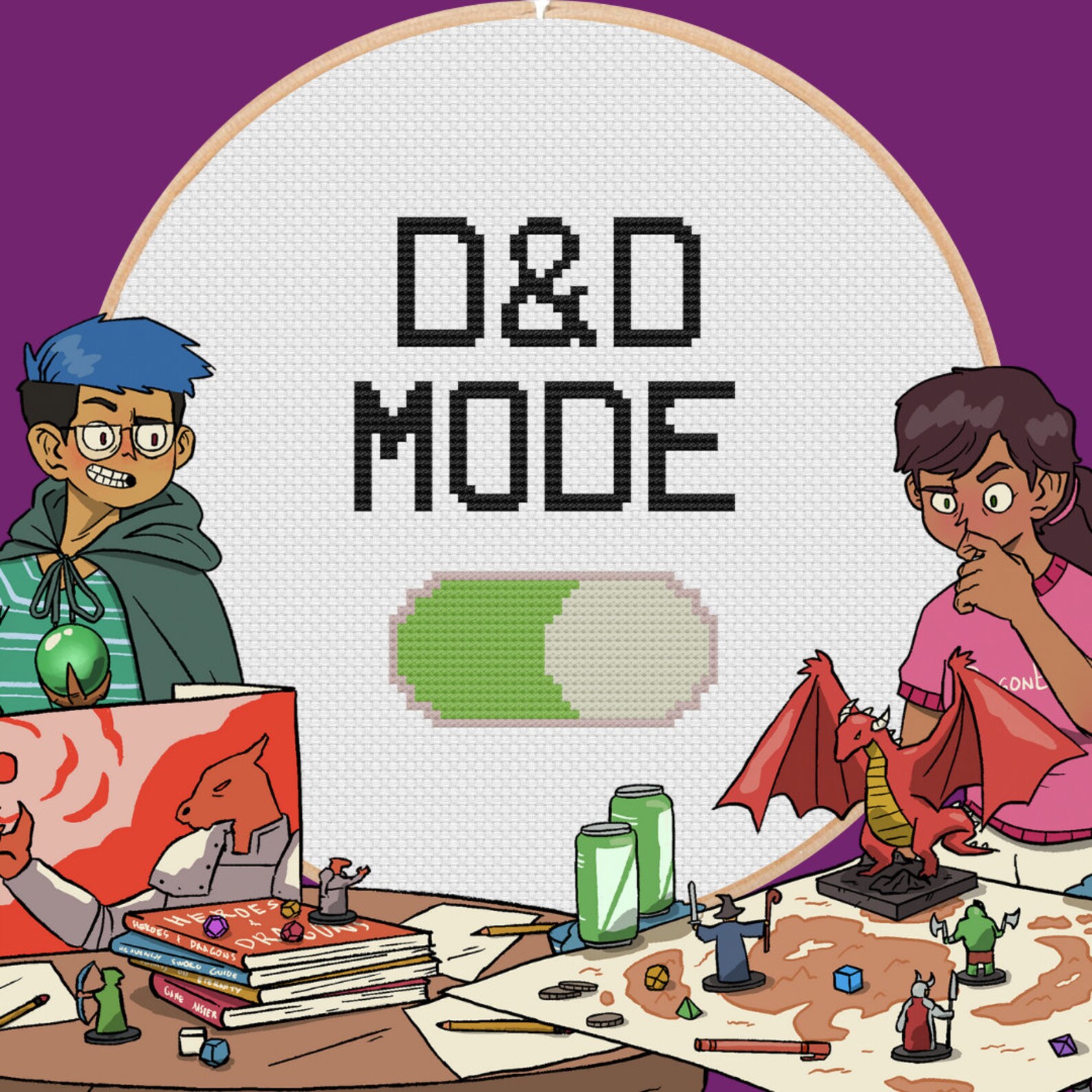 D&D Mode on - Cross Stitch PATTERN - Digital Download - Compatible With ...