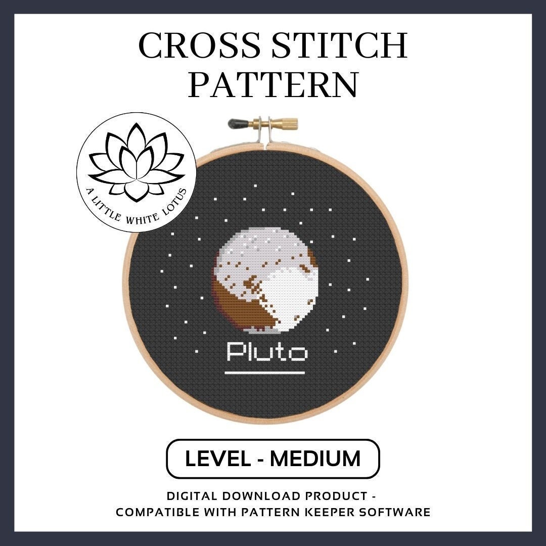 Pluto - Cross Stitch PATTERN - Digital Download - Compatible With ...