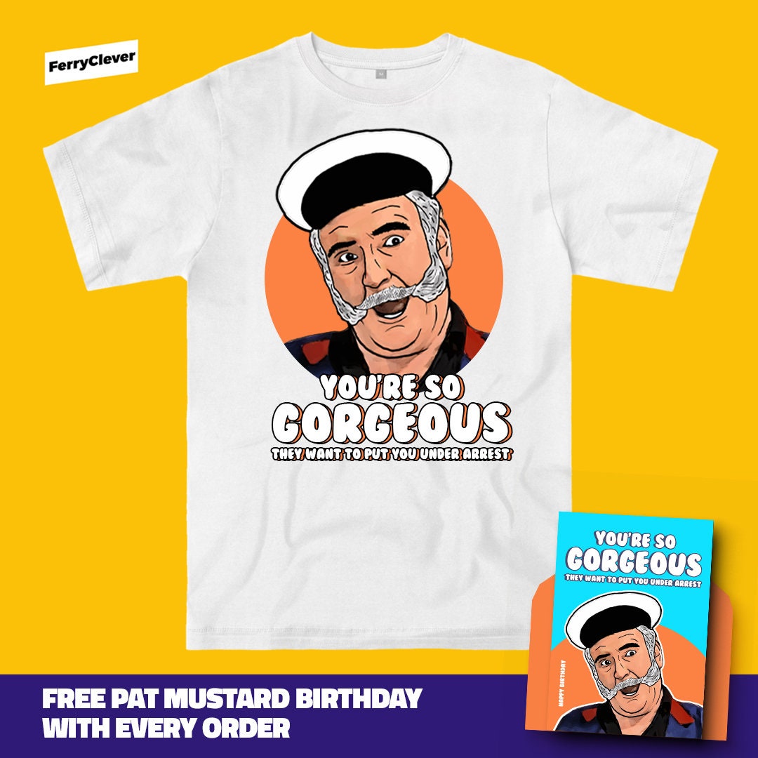 Pat Mustard T- Shirt With Free Card | Father Ted | T-shirt - Etsy