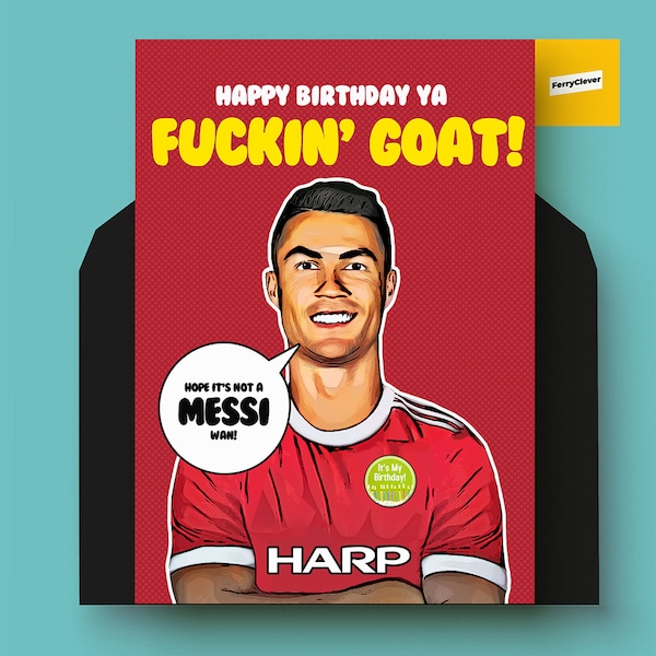 Ronaldo Birthday Card - Etsy