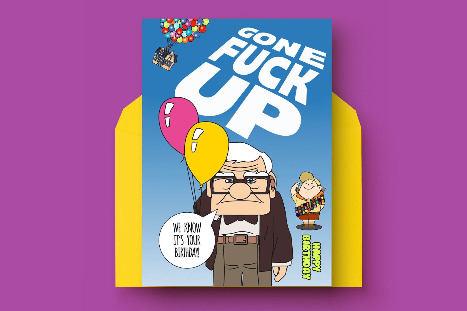 Up Movie Birthday Card | Derry Phrases | Birthday Card - Etsy
