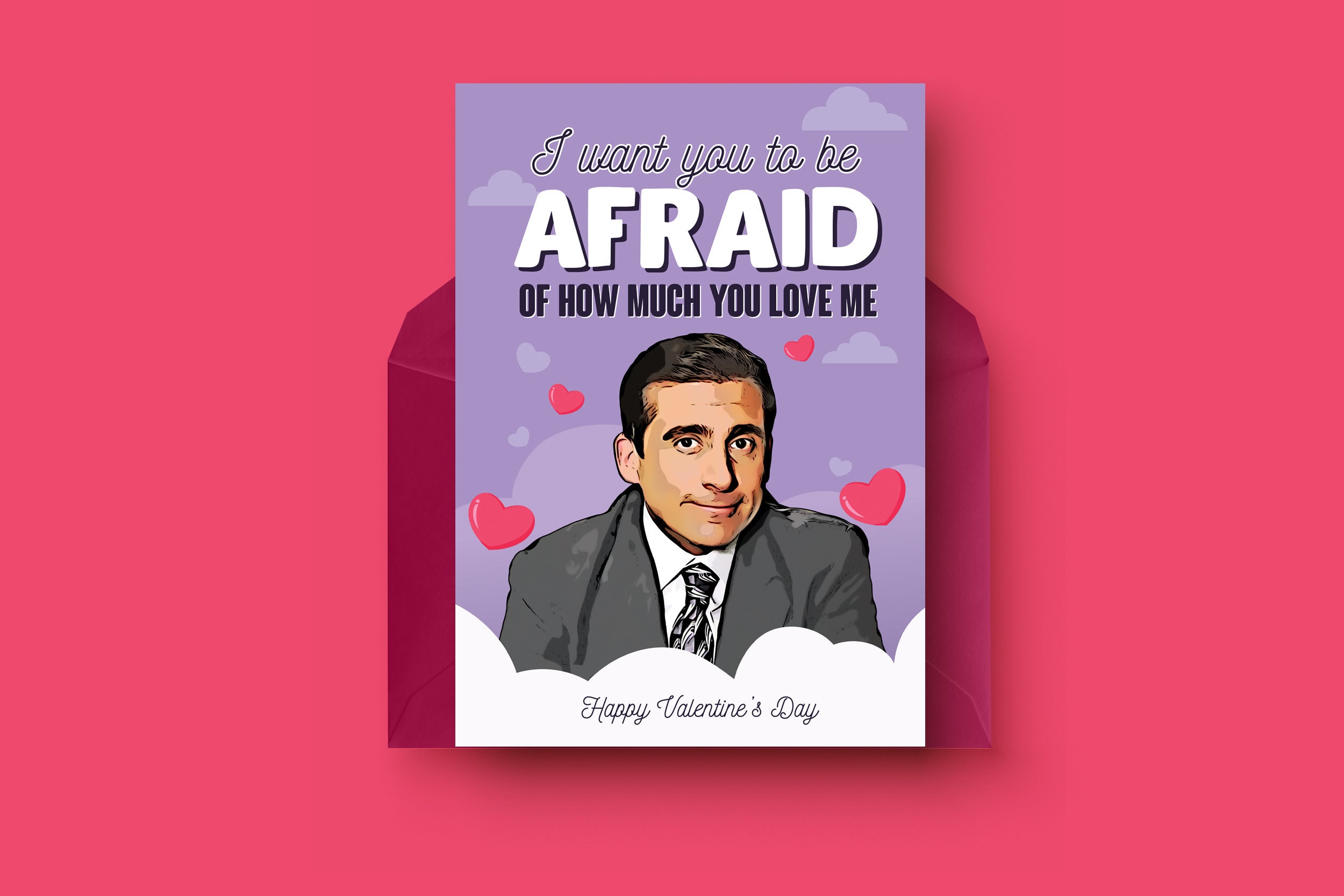 The Office Valentine's Day Card | Michael Scott Card | Michael Scott - Etsy
