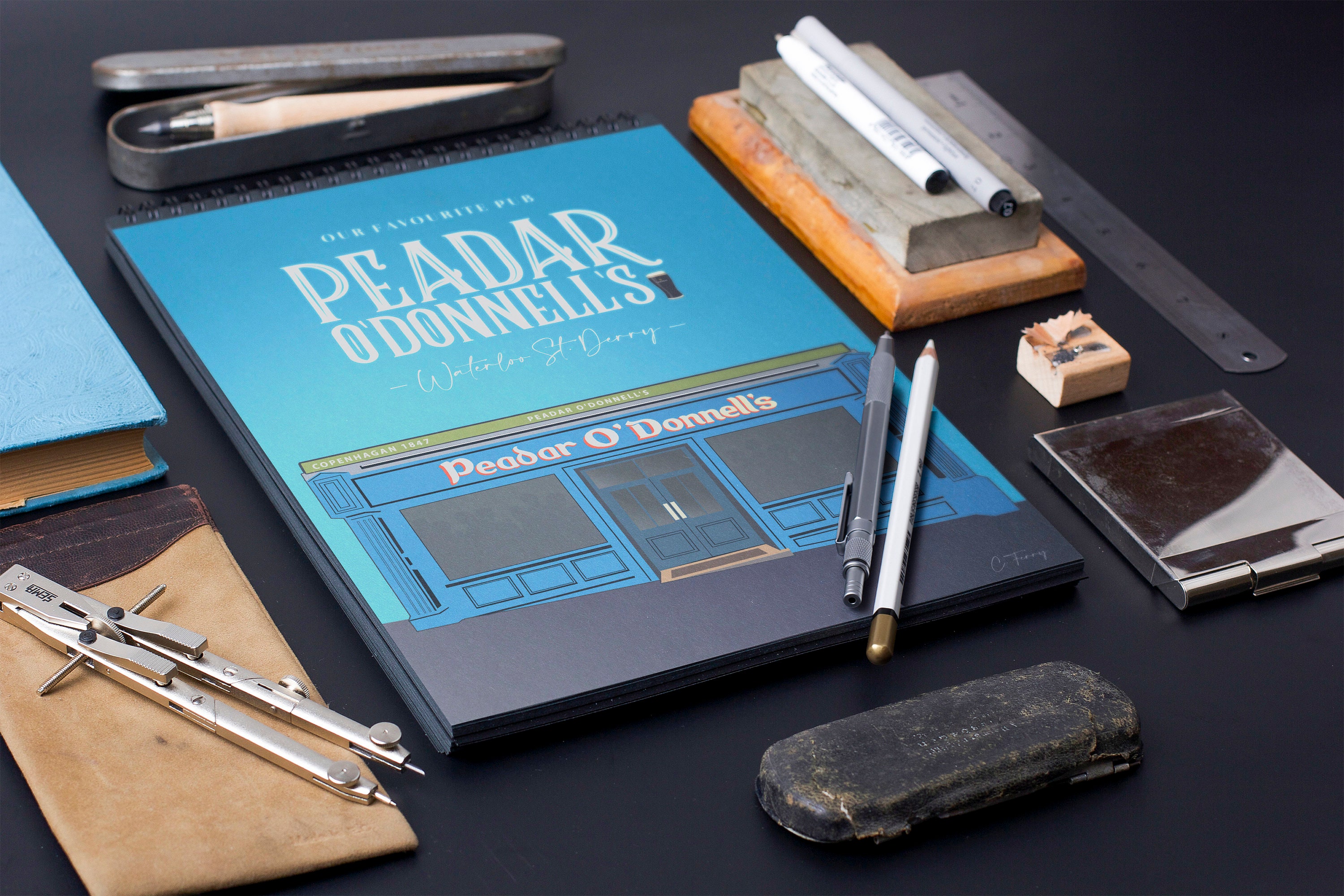 Derry City Artwork | Derry Illustration | Derry Bars | Northern Ireland ...