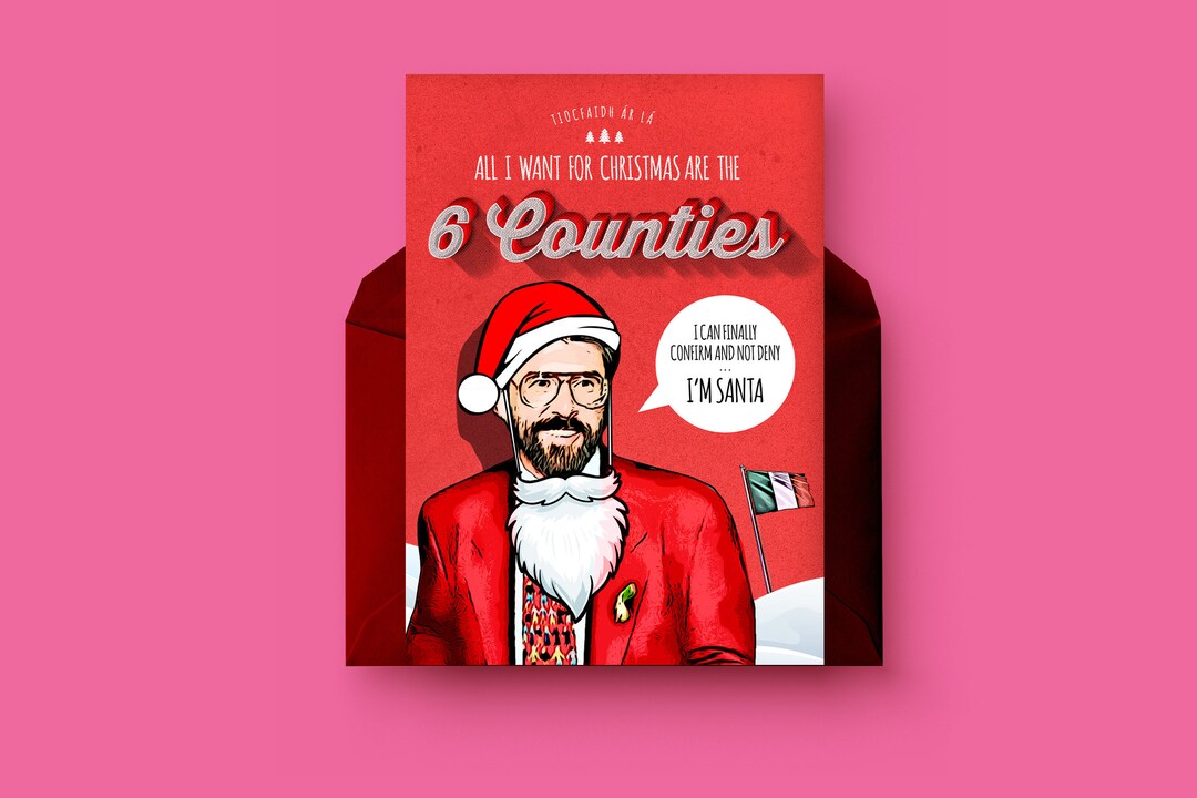Gerry Adams Christmas Card | Derry | Christmas Card | Belfast - Etsy