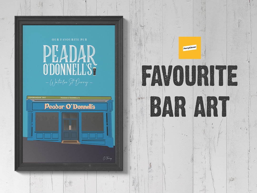 Derry City Artwork | Derry Illustration | Derry Bars | Northern Ireland ...