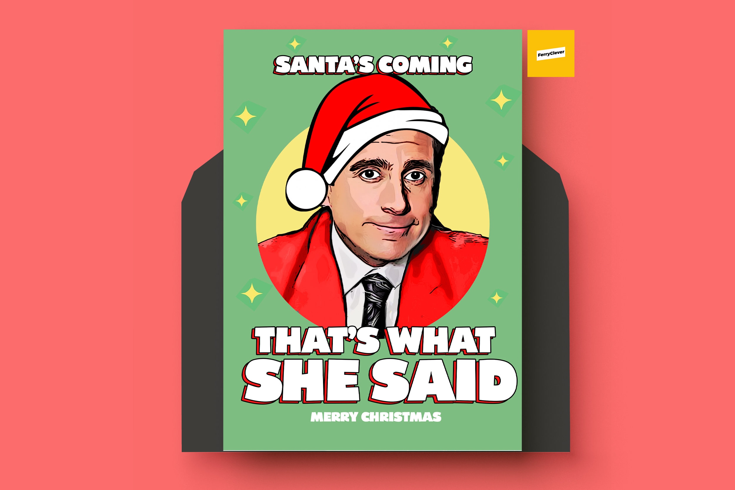 Michael Scott Christmas Card | the Office Christmas Card | the US ...