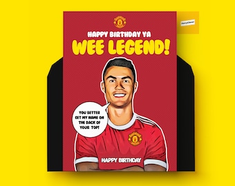 Ronaldo Birthday Card - Etsy UK