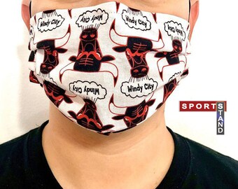 Chicago Bulls Mask | Etsy