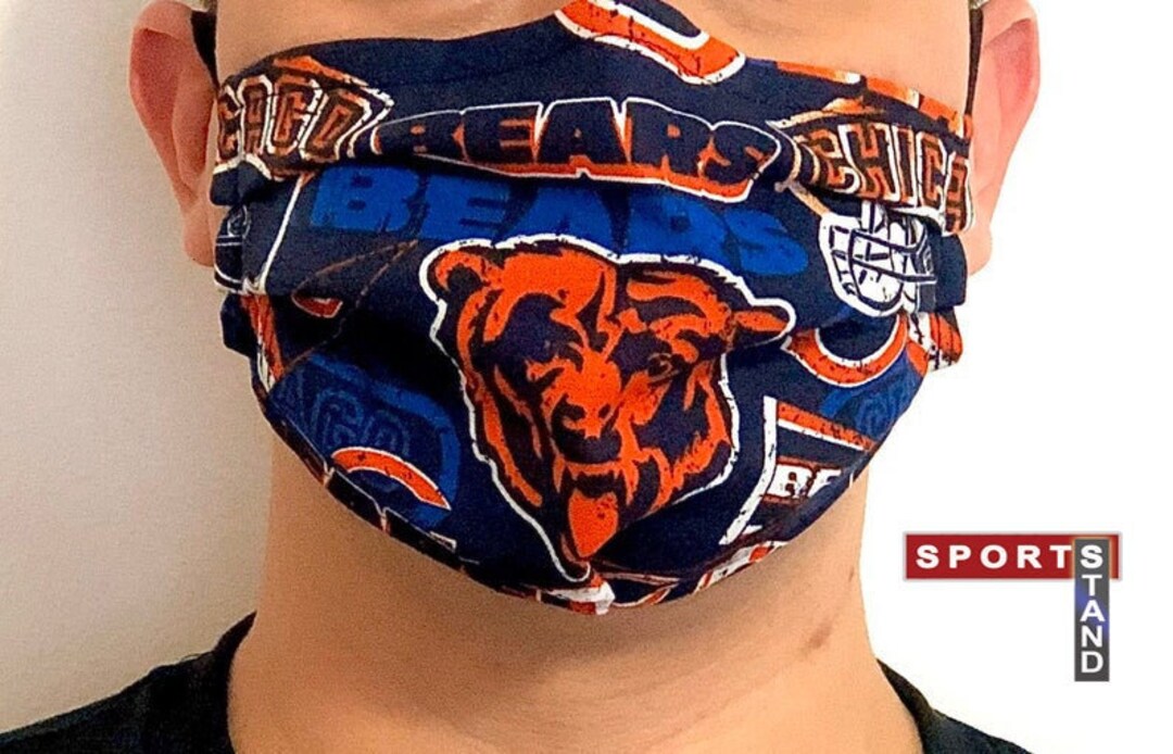 Chicago Bears Face Mask NFL Triple Layered Mask Nose Wire - Etsy